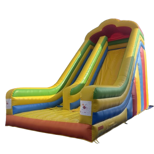 Rainbow color Giant Dry Slide wet slide Playground slide bouncy castle ...