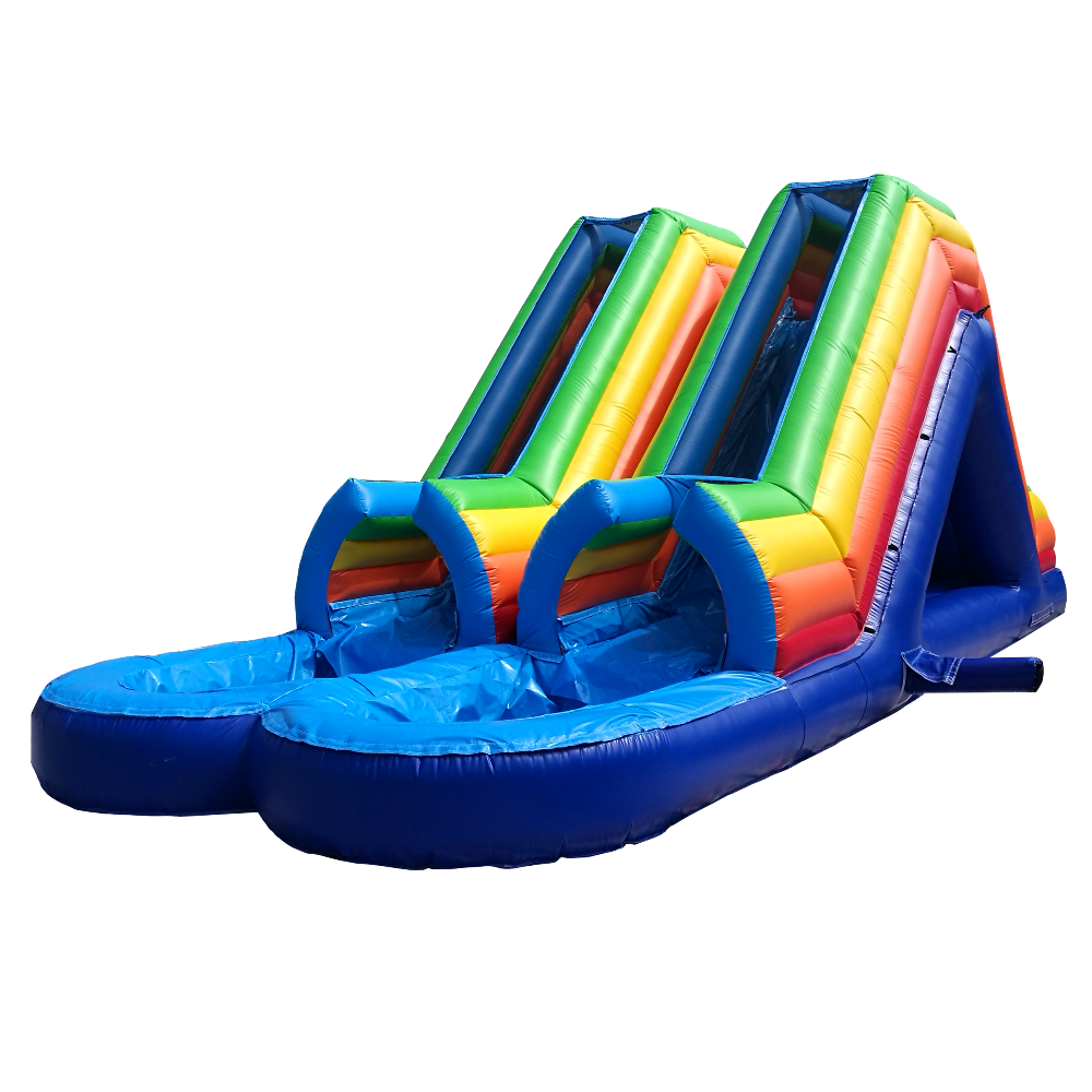 Dual Lane Rainbow Water Slide Giant summer waterslides with pool ...