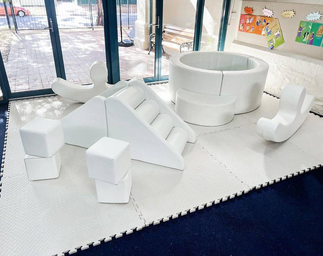 Min Portable White Soft Playground Toddler indoor Playground - Factory ...