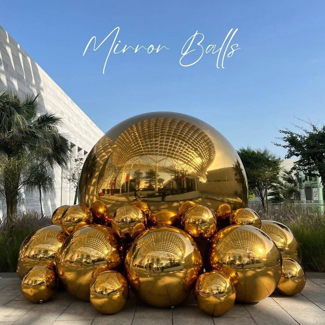 Festival Party Golden Shiny Balls Mirror balls decoration balls Hanging ...