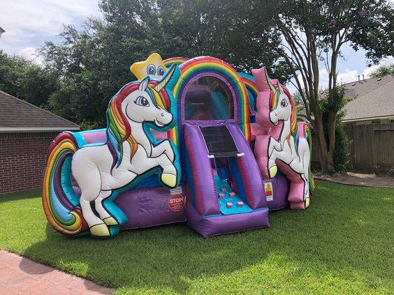 Unicorn Bouncy House Jumper for Kids Girls Jumping Castle Multi-Play ...