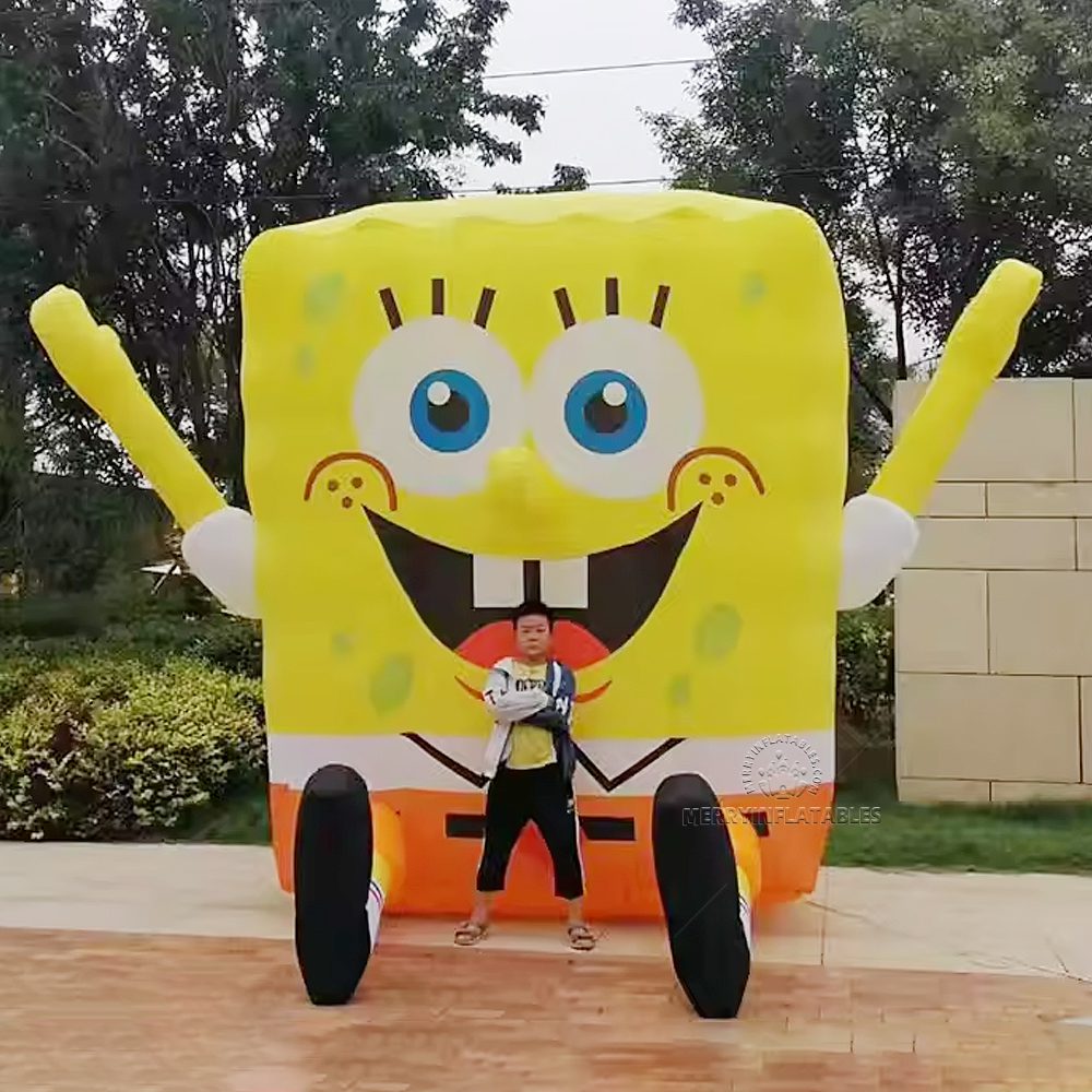 Inflatable Giant Cartoon Spongebob Model Cartoon Theme Air blow up ...