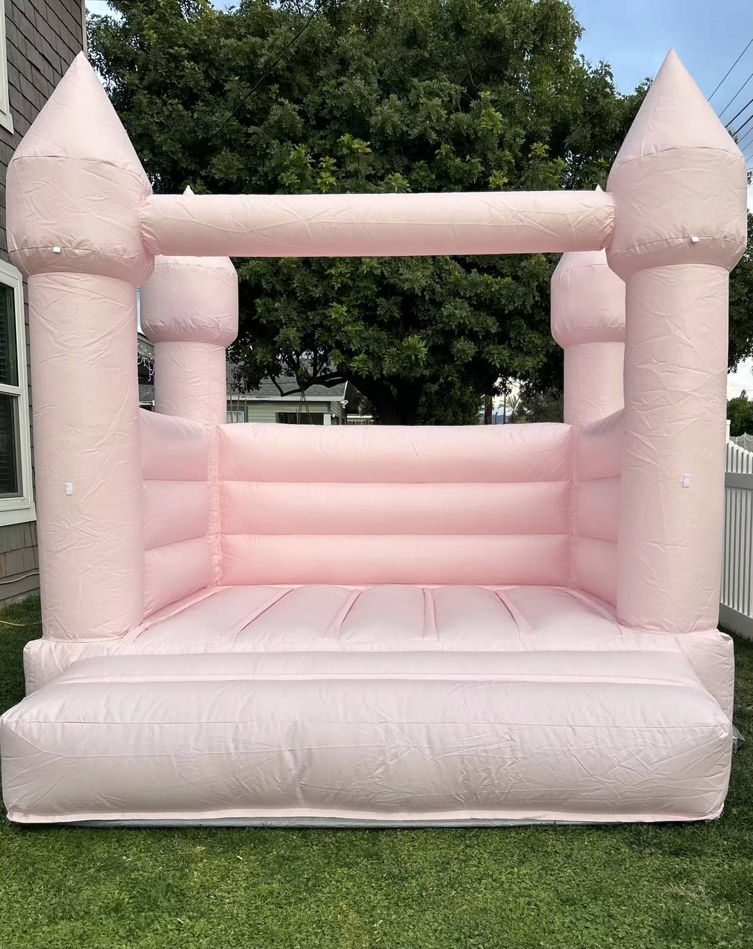 Commercial Light Pink pastel Bounce House pink jumper for kids wedding ...