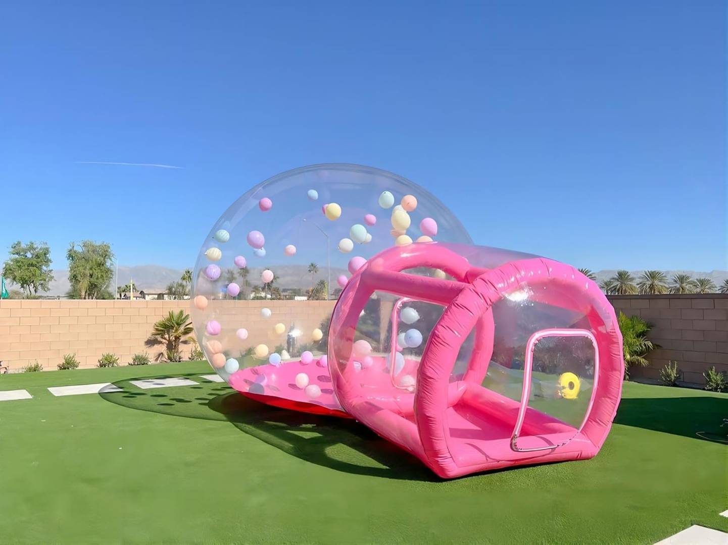 Pastel Pink Bubble House Balloon House Bubble Jumping Tent - Factory ...