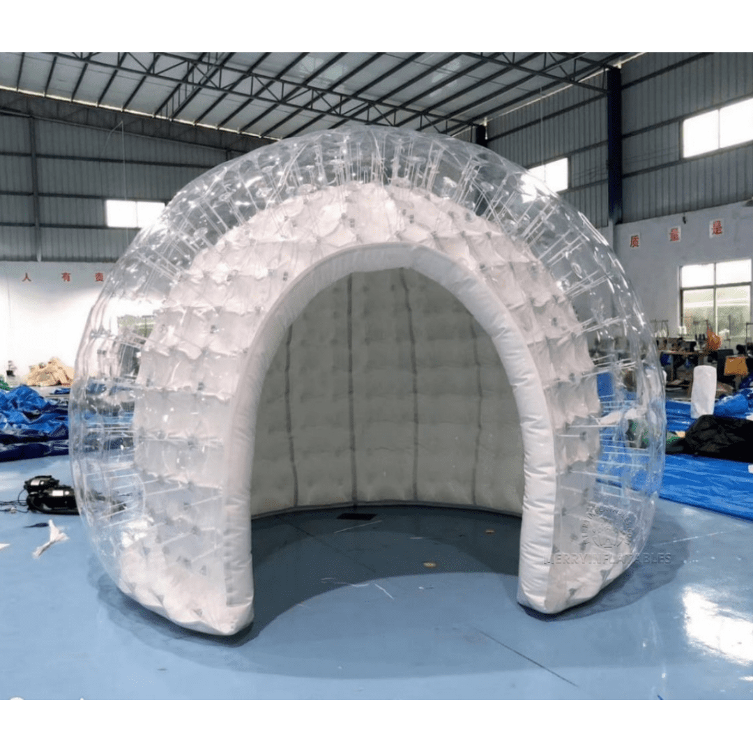 Inflatable Igloos Clear Dome White PVC Commercial Tent Event Exhibition Air Blow Up Tent ...