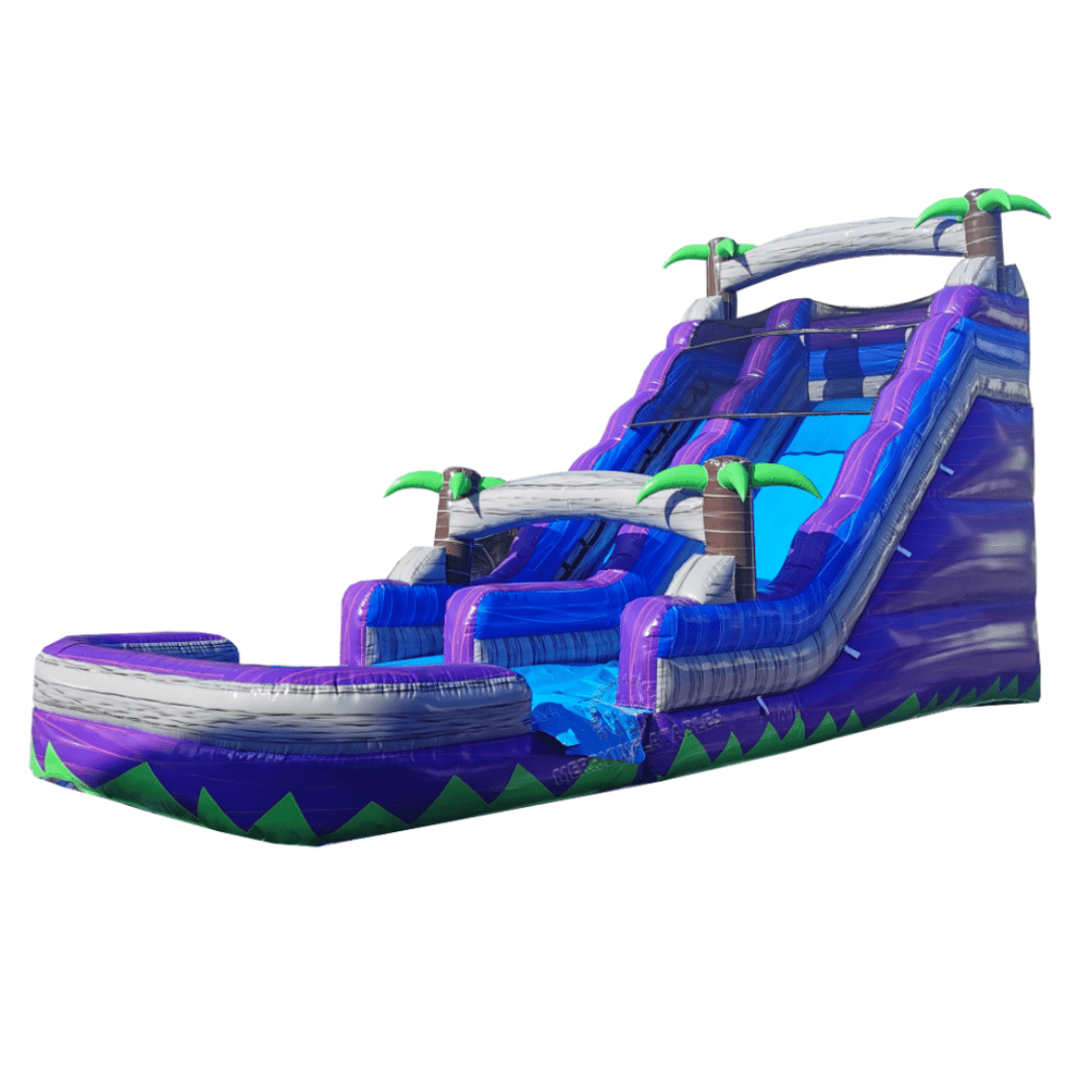 Inflatable PlamTree Water Slide Backyards Summer Water Playground Slide ...