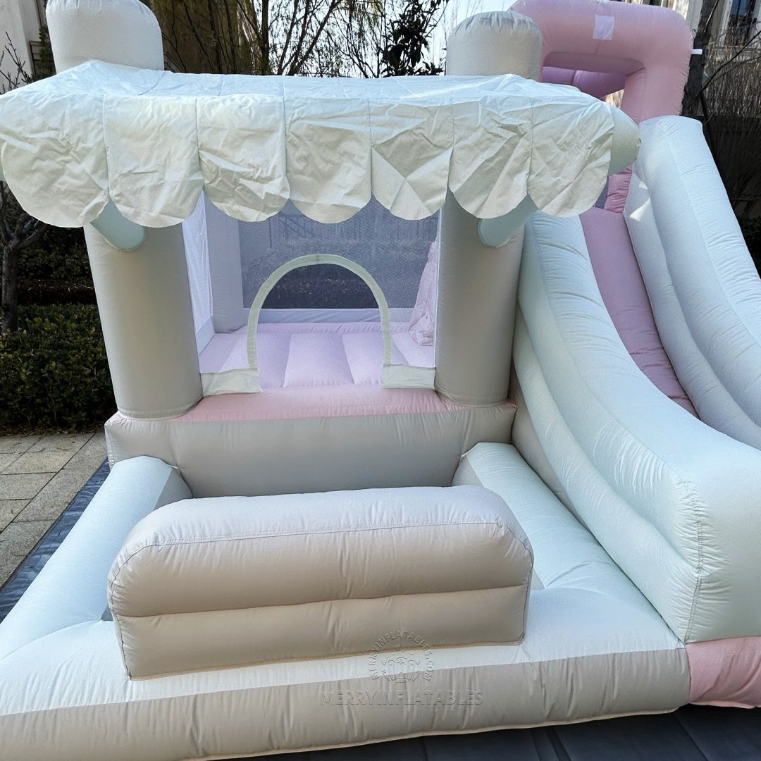 Luxy Pink Girls Pastel Colo Toddler Bounce House For Kids Mini slide ...