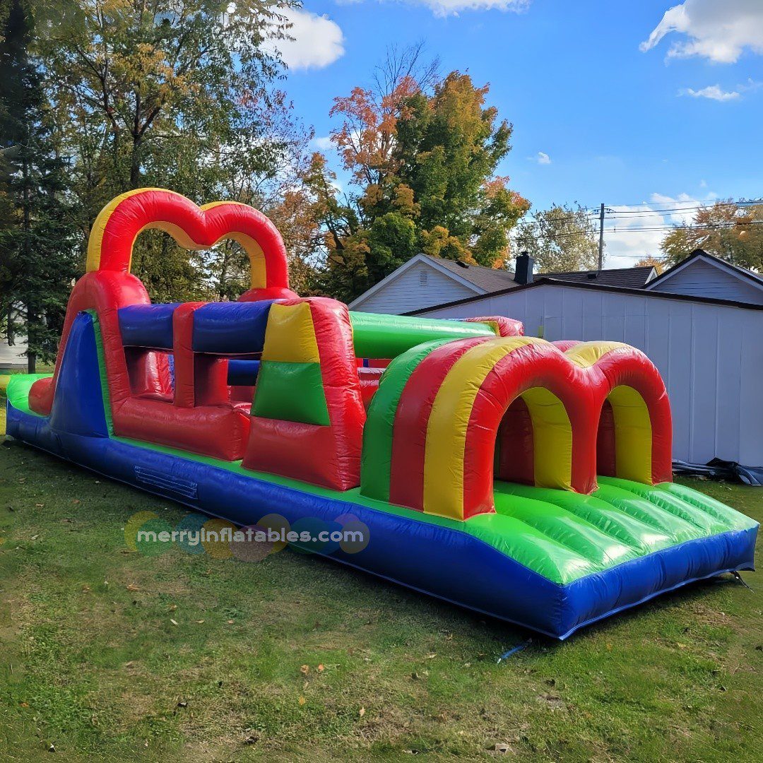 Rainbow Ultimate Obstacle course inflatables obstacle playground games ...