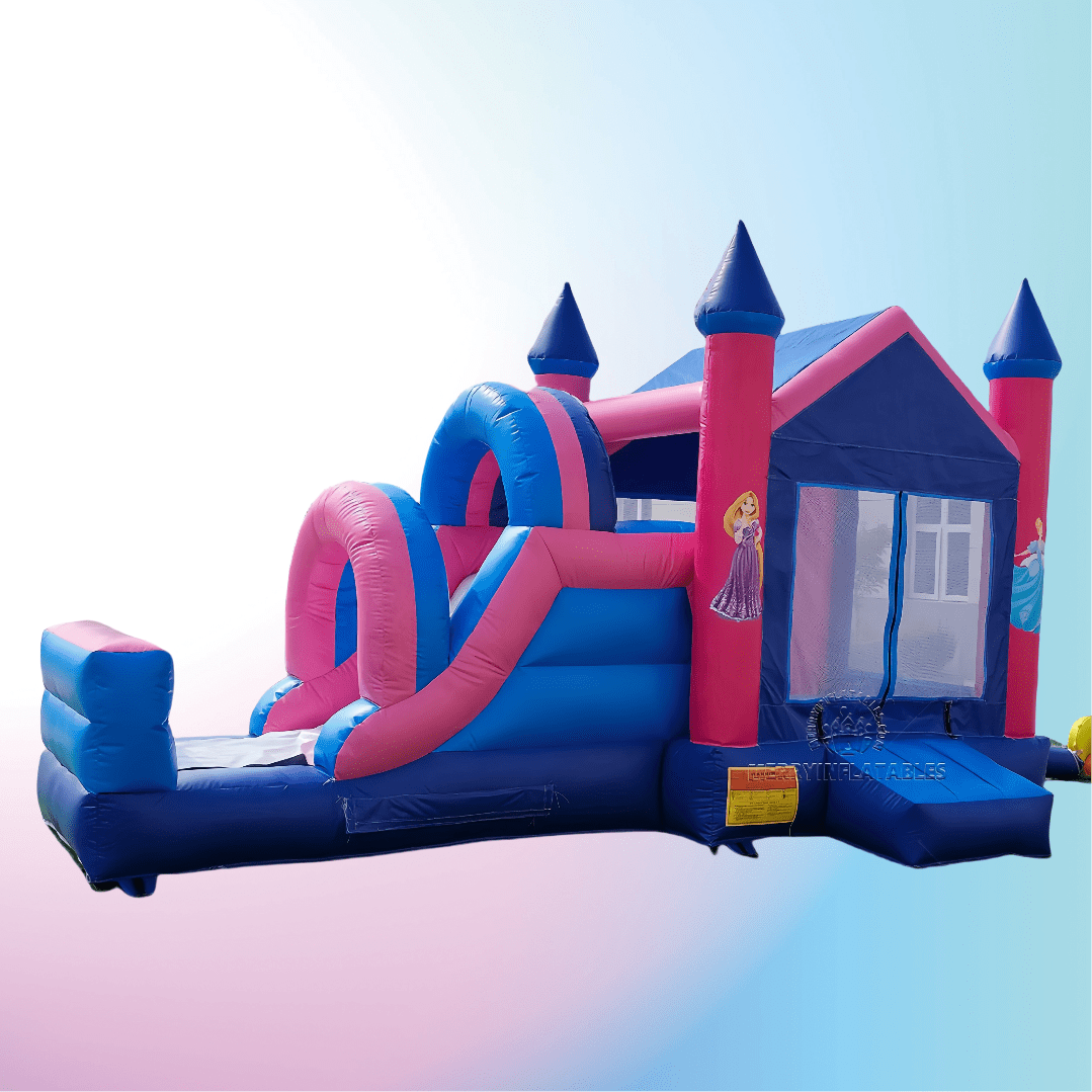 Princess Jumper Bouncer Slide Bounce House combo Girl's pink Bouncy ...