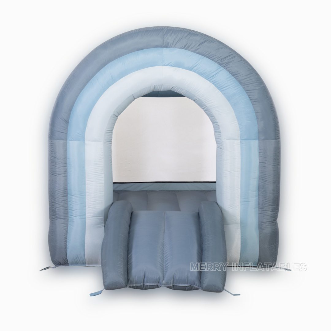 Mini Blue Rainbow Bounce indoor Toddler Boy's jumping castle portable ...