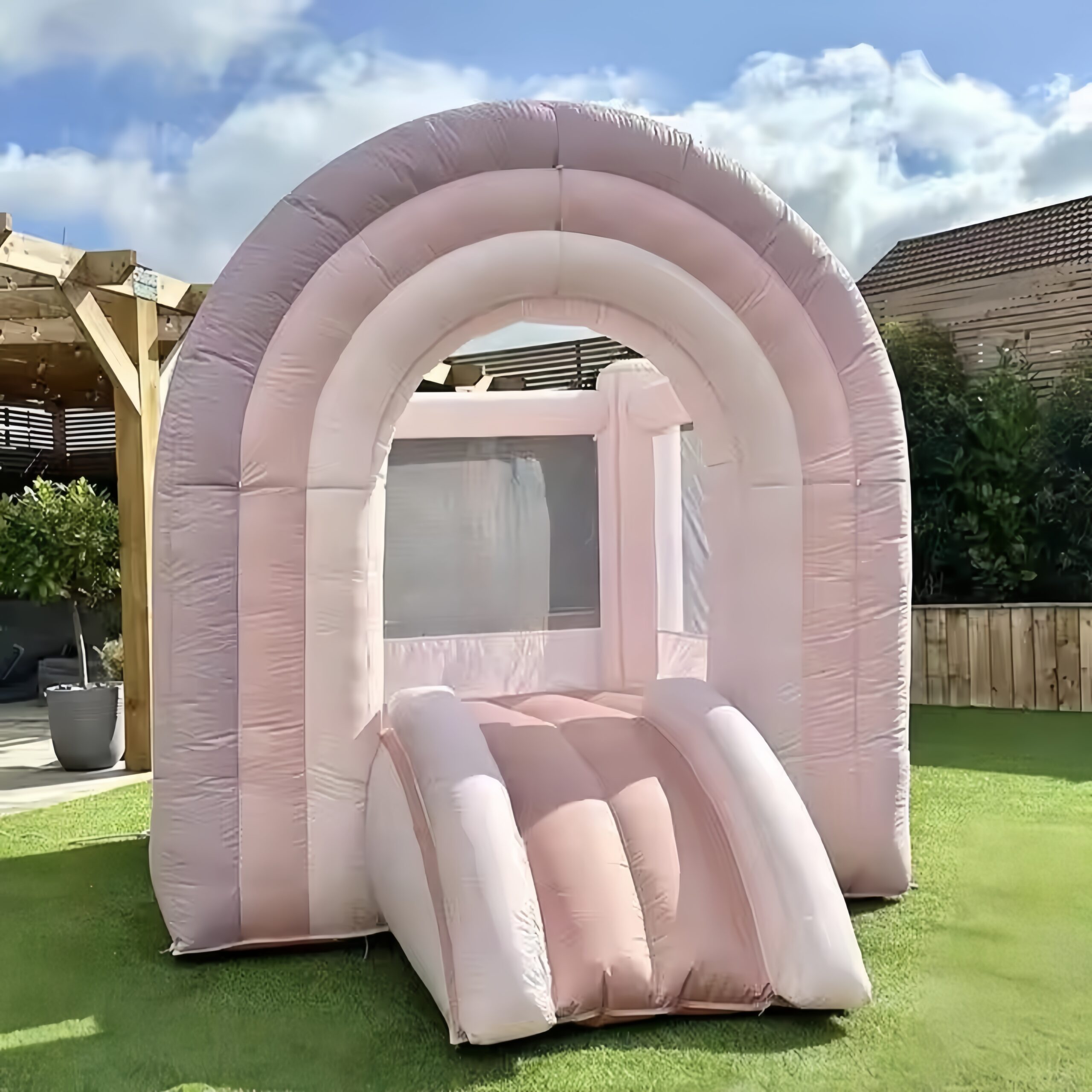 Mini Pastel Rainbow Bounce indoor Toddler jumping castle portable air ...
