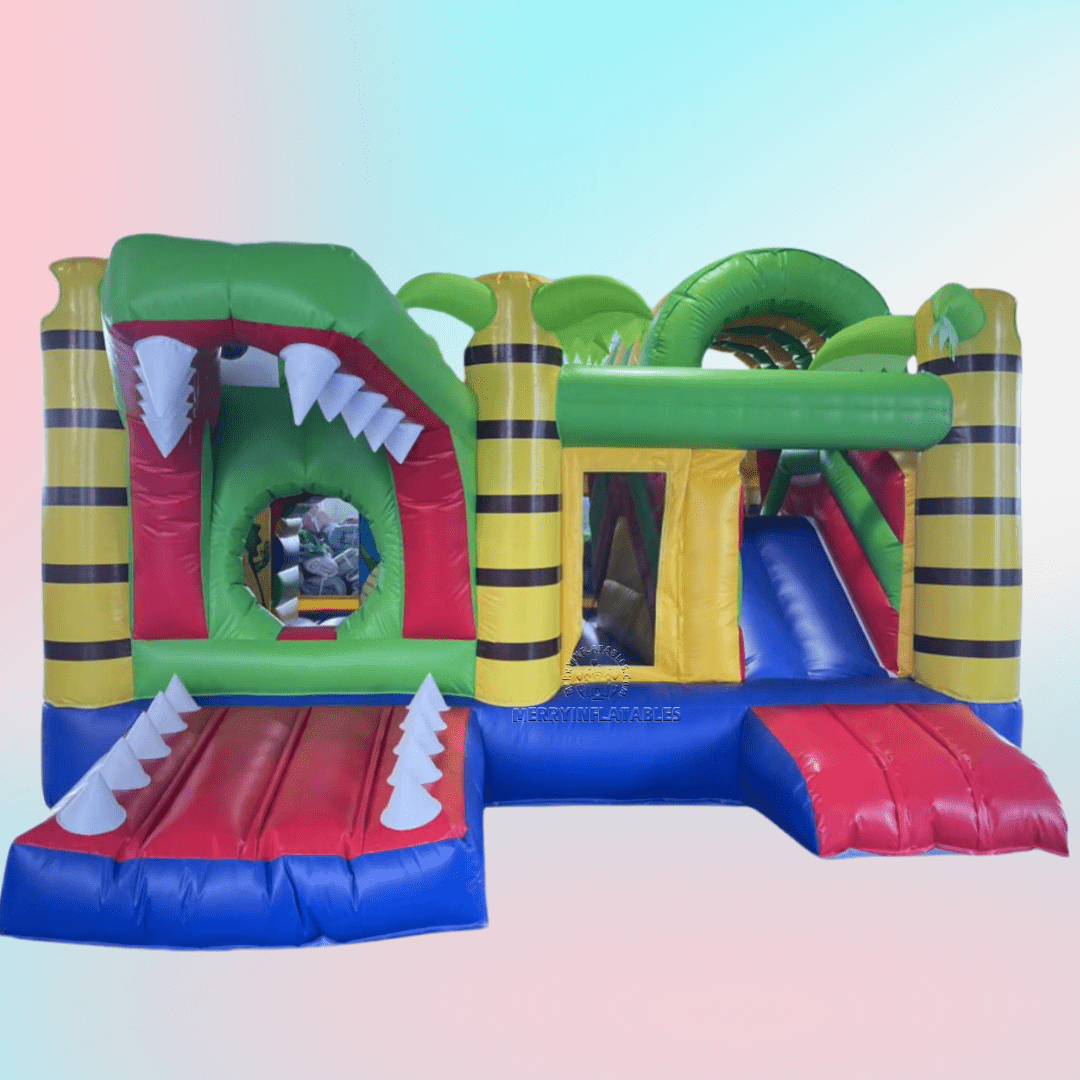 Crocodile Bouncy House Jumper for Kids Slide Combo gonflable château ...