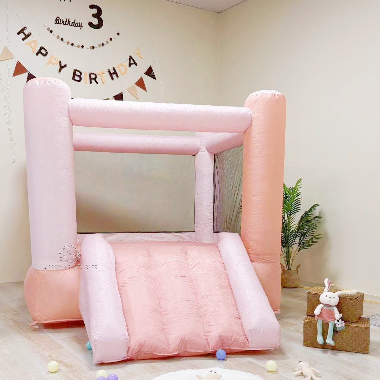 Luxy Toddler Tumble Pink Bounce House girls Boys Bouncy castle ...