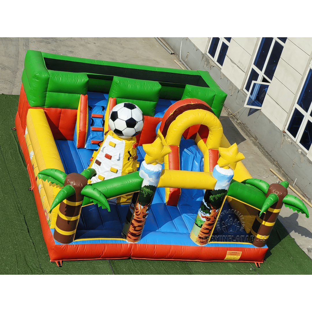 Football Soccer Themed Park Inflatable Playground Obstacles Funcity ...