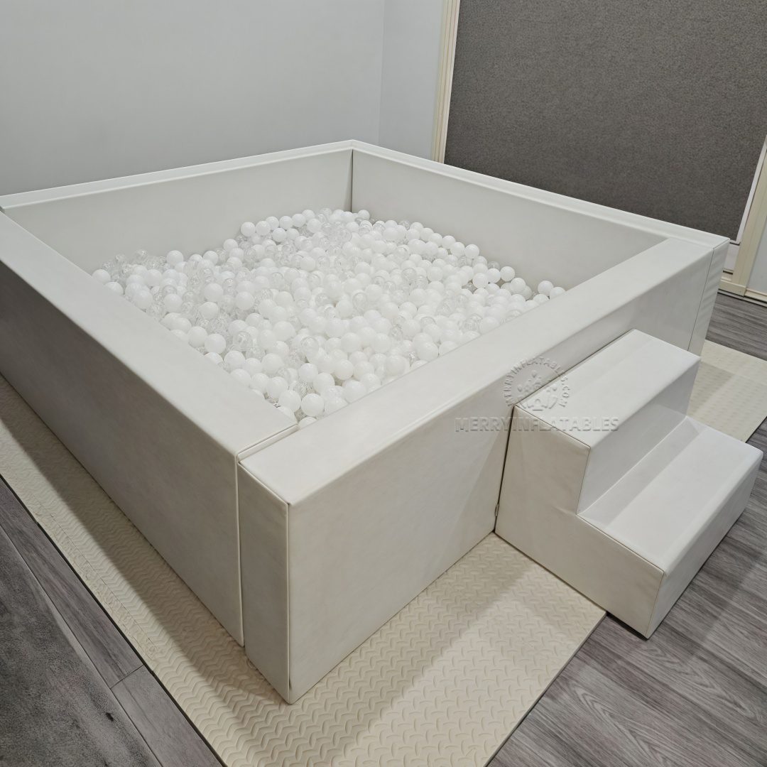 Square White ball Pit for Toddler Soft Play Ball pit ocean balls Pool ...