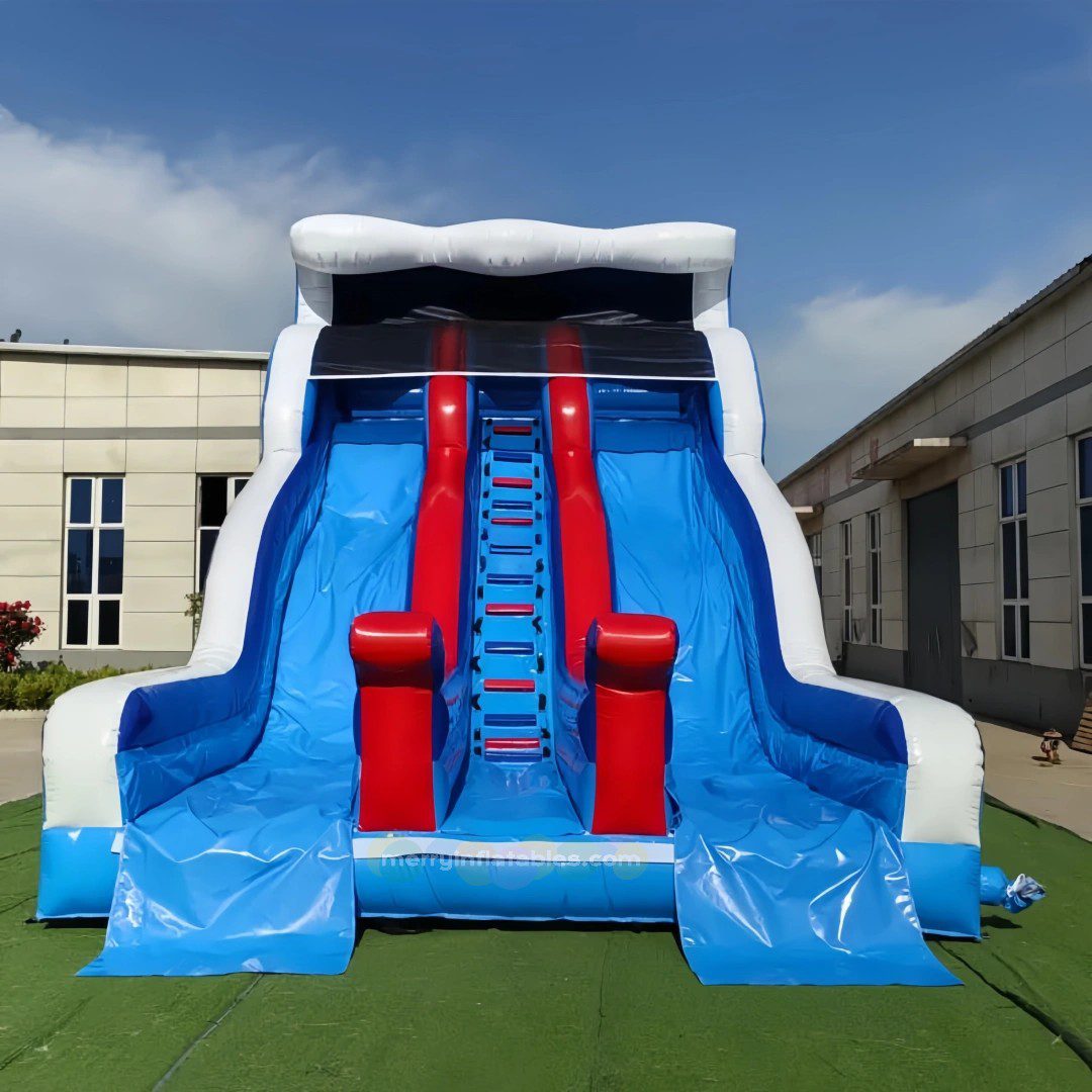 Giant Inflatable Dry Double Slides For Kids Adults Backyards Beach ...