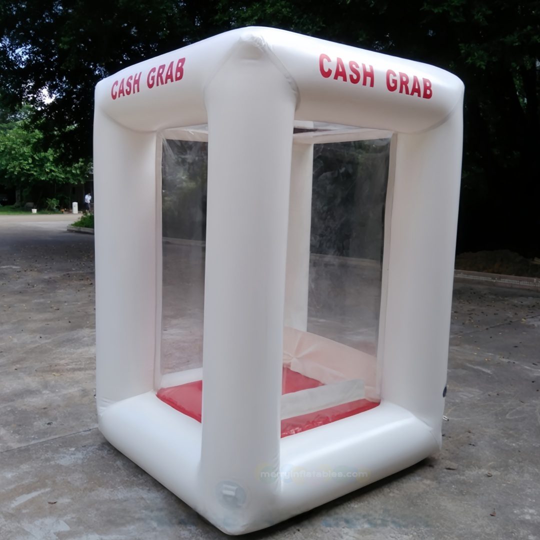 Inflatable Bubble Balloons House Money Booth White Cash Grab ...