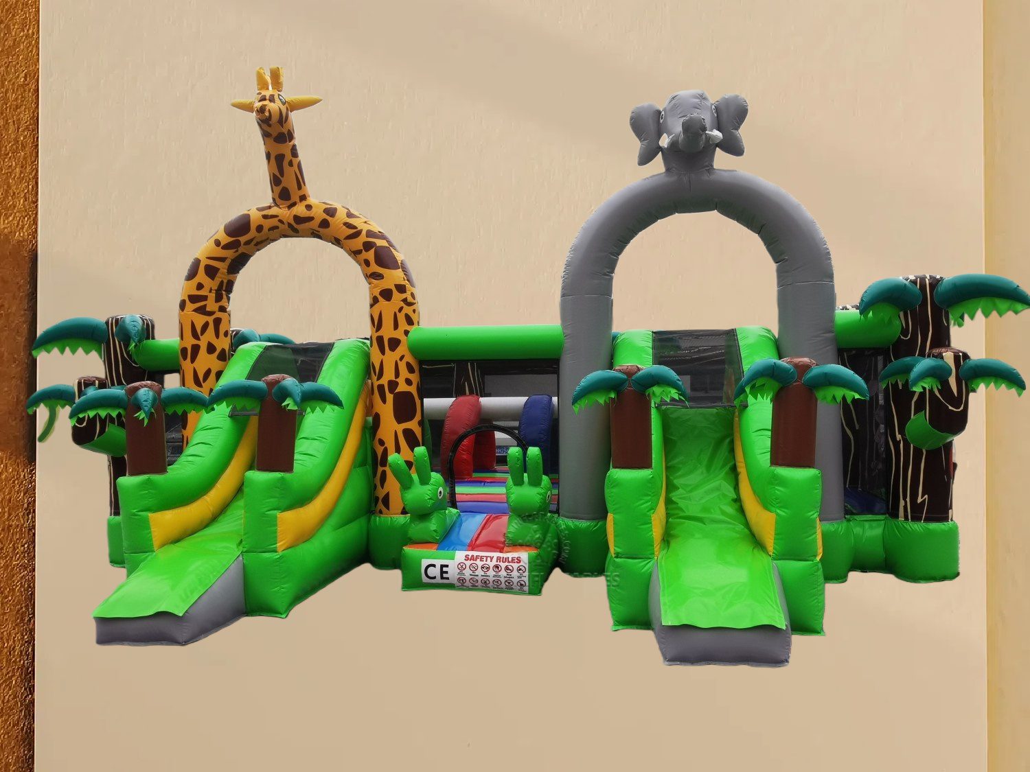 Jungle Elephant Obstacle Playground Jumping Castle Funcity Theme Park ...