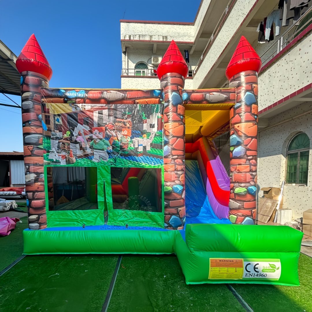 Inflatable LEGO Cartoon Theme Bounce House Combo Jumping Castle wtih ...