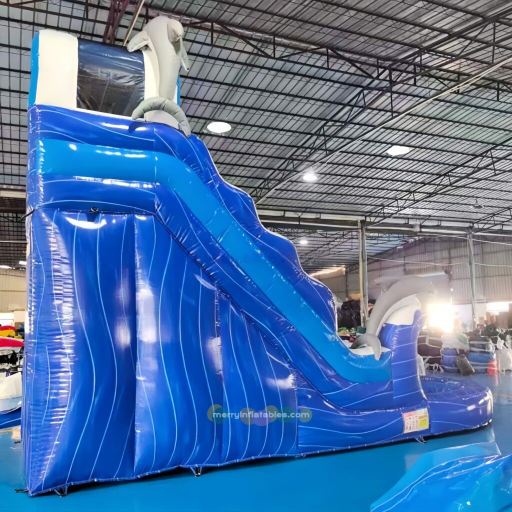Dolphin Inflatable Water Slide Pool Slide Splash Pool Hupfburg Toboggan ...